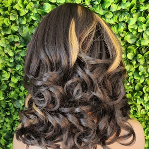 Swoop Bang Yaki Hair Wig: Big Curl Feather Layer, HD Lace - Etsy