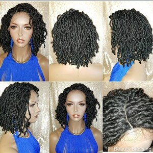 Wig Dread Locs Sister Locs Lace Wig Faux Locs Wavy Loc Wig Copper Black ...