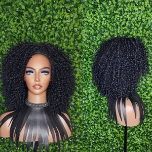 Wig Big Curl Half Wig Bouncy Spiral Curl Natural Coil Hair Wig Afro ...