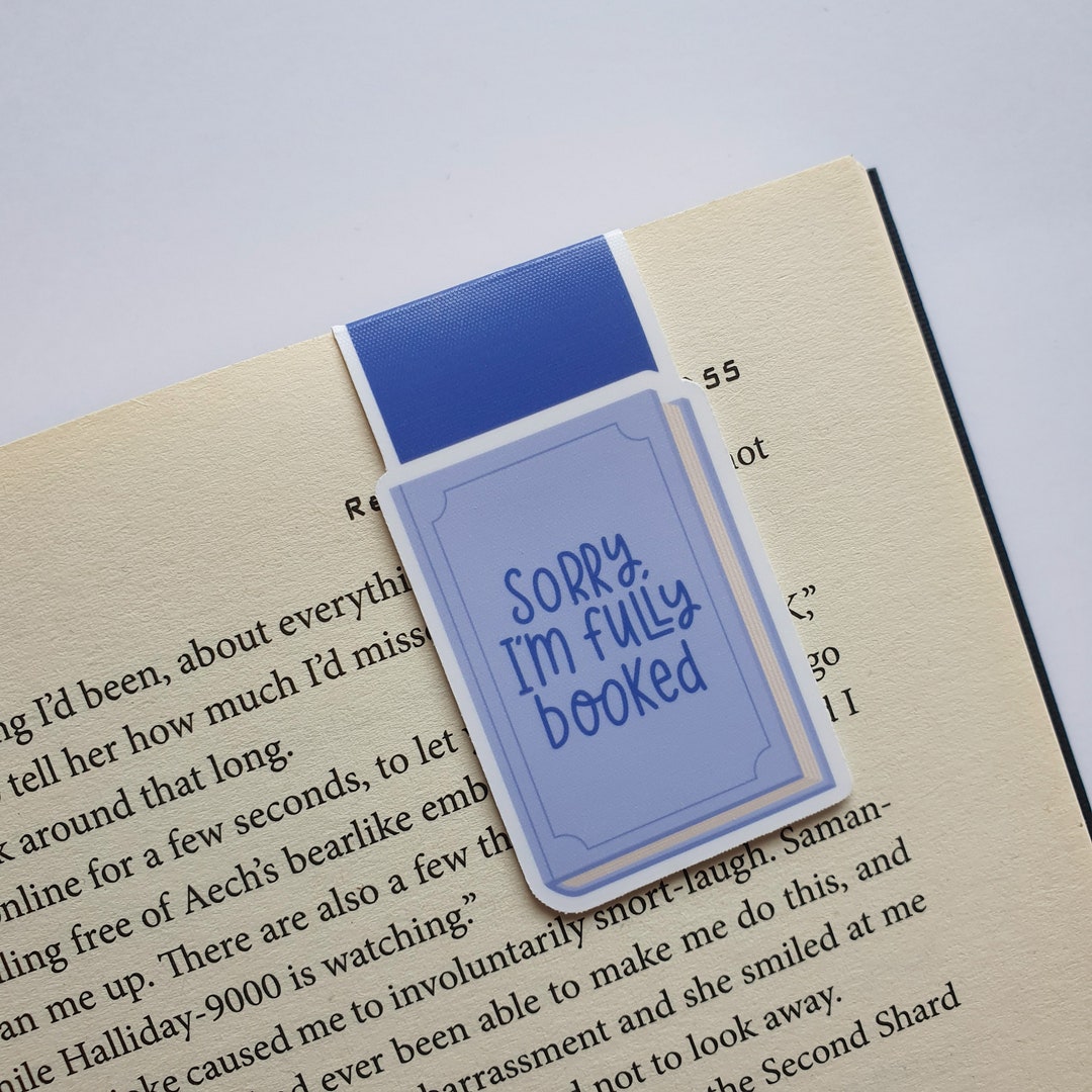 I'm Fully Booked Magnetic Bookmark Book Accessories - Etsy