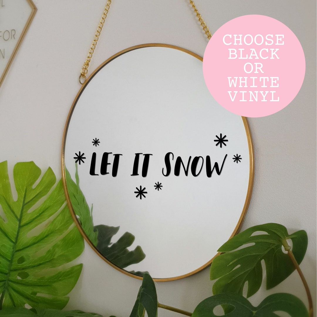 Let It Snow Vinyl Sticker Christmas Decor Winter Home - Etsy UK