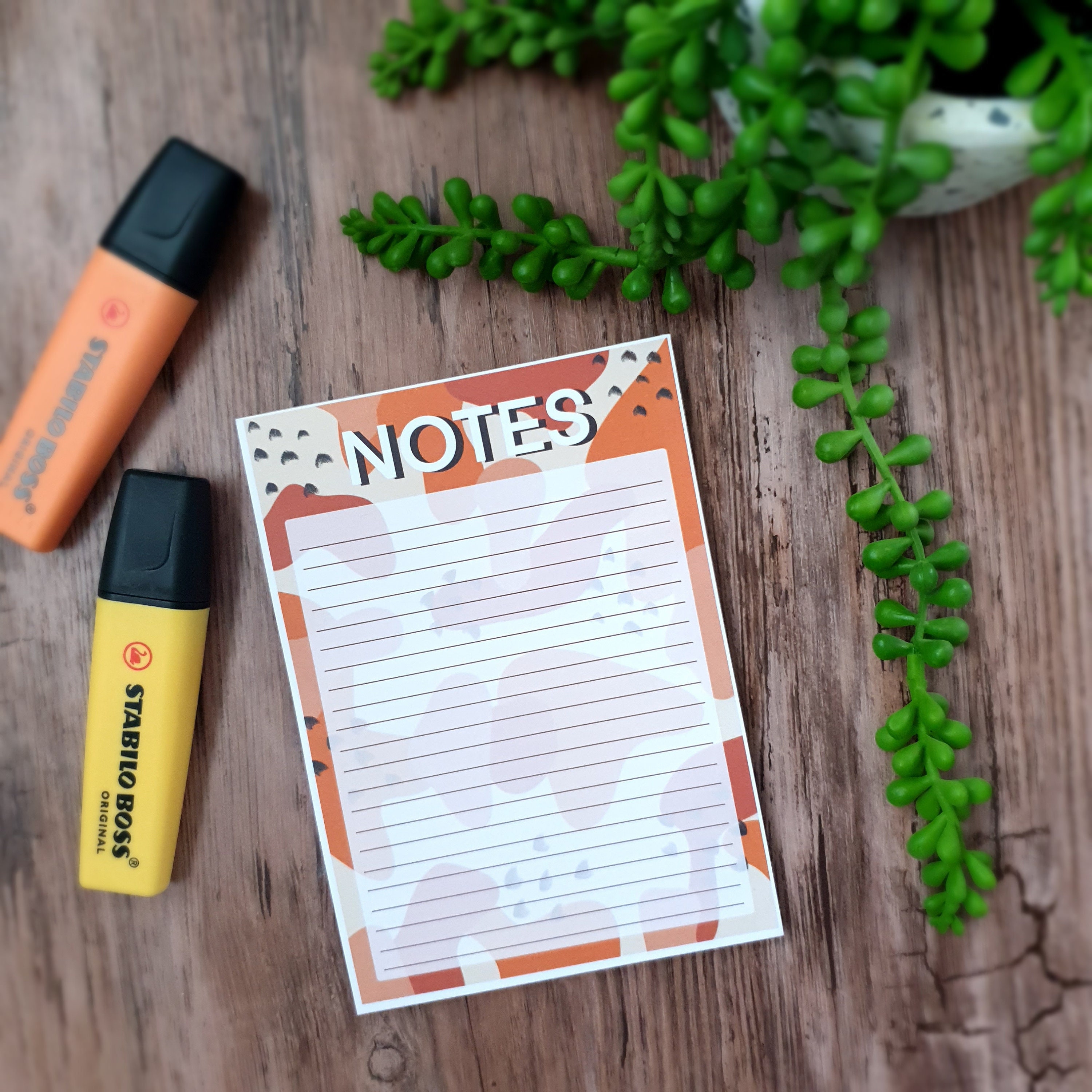 A6 Notepad Aesthetic Design Organisation Abstract - Etsy