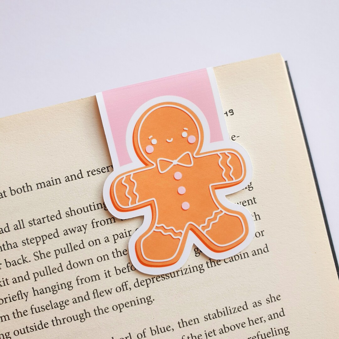 Gingerbread Man Magnetic Bookmark Winter Book Accessories - Etsy