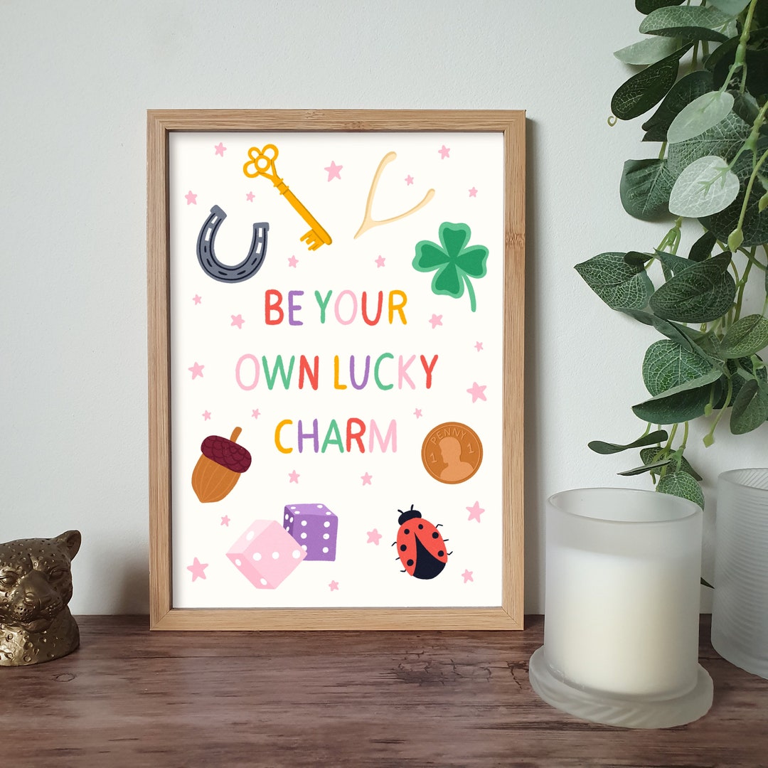 Lucky Charm Print A3 A4 A5 A6 Aesthetic Design Wall Art Eclectic ...