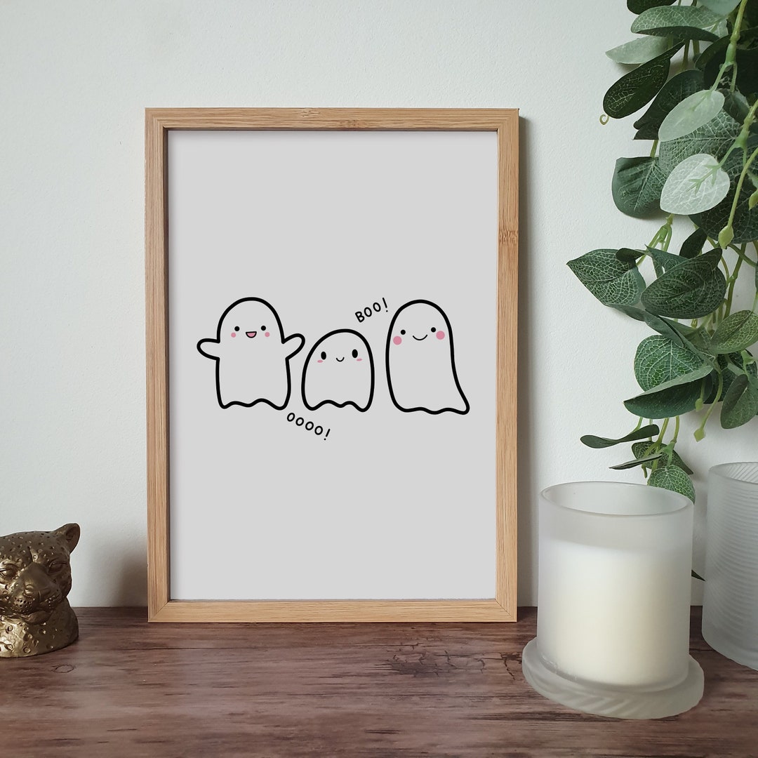 Cute Ghost Trio Print A3 A4 A5 A6 Aesthetic Design Eclectic Gallery ...
