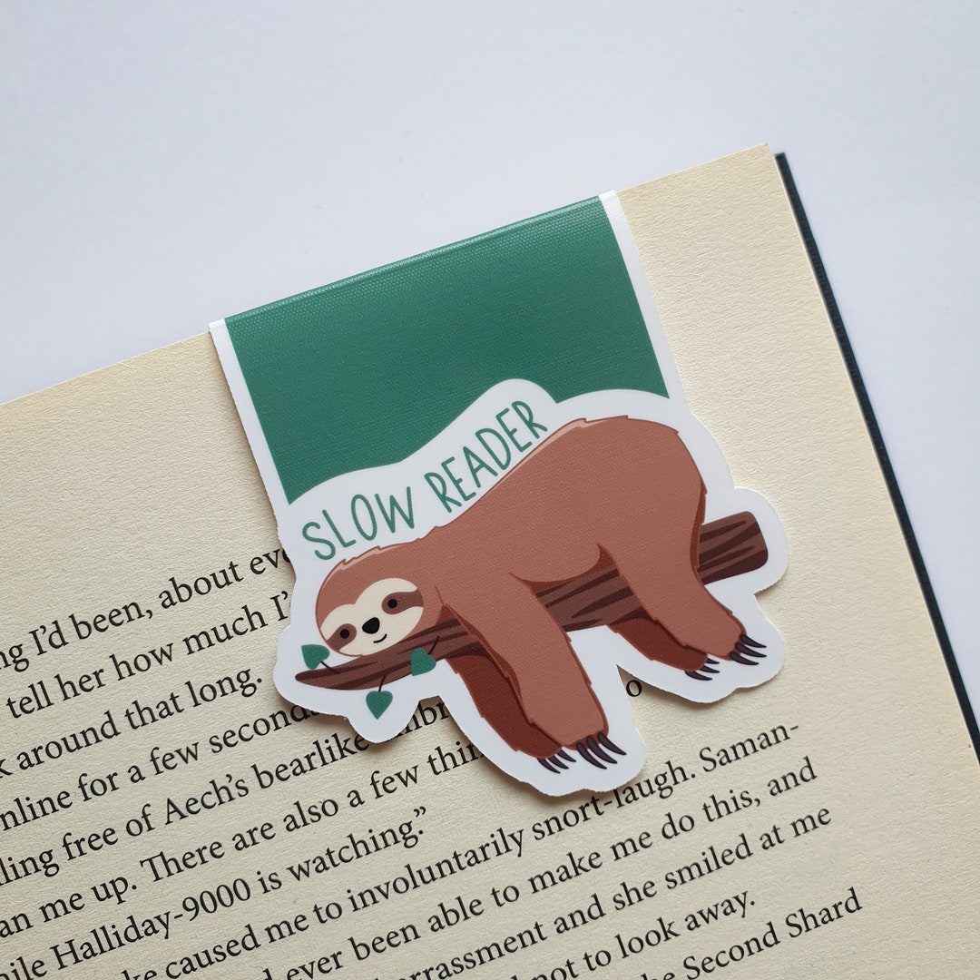 Slow Reader Sloth Magnetic Bookmark Book Accessories Page Saver ...