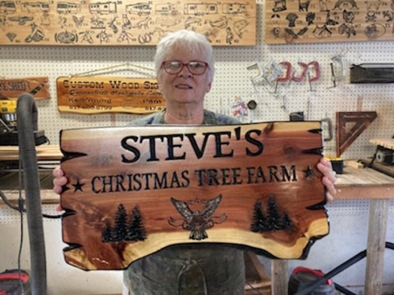 Elk Trees Nature Custom Live Edge Bark Red Cedar Wood | Etsy