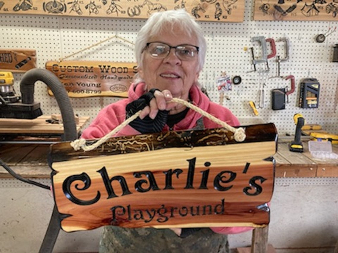 Elk Trees Moose Custom Live Edge Bark Red Cedar Wood - Etsy