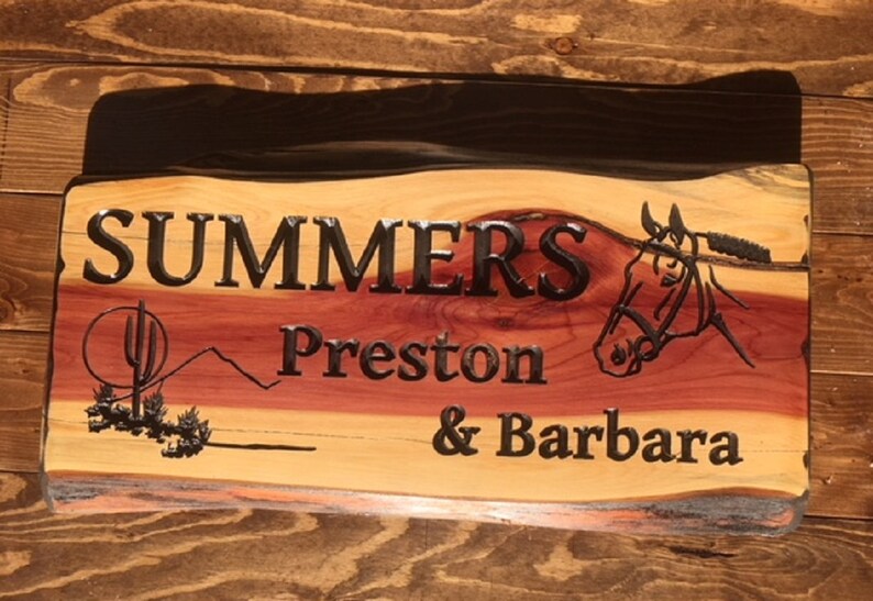 Elk Trees Nature Custom Live Edge Bark Red Cedar Wood | Etsy