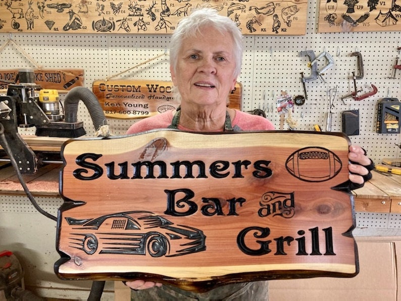 Elk Trees Nature Custom Live Edge Bark Red Cedar Wood | Etsy