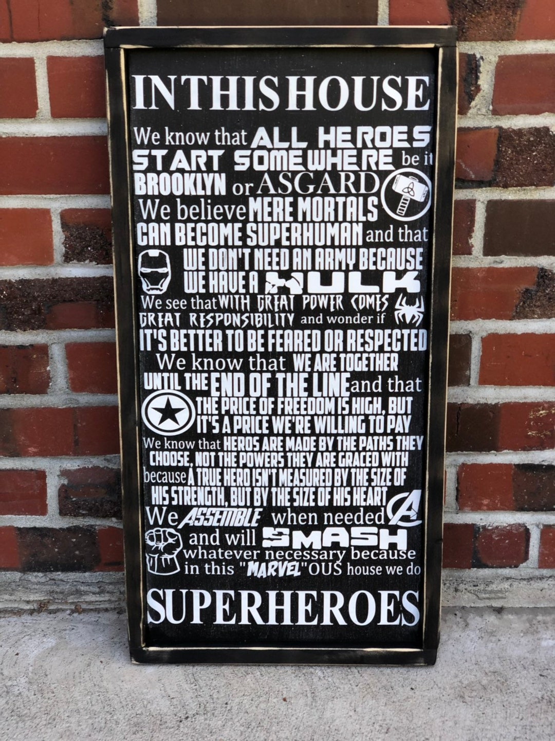 In This House We Do Superheroes, Avengers Decor, Superhero, Avengers ...