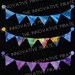 Rainbow Watercolor Pennant Banner - Watercolor Banners - Birthday Party ...