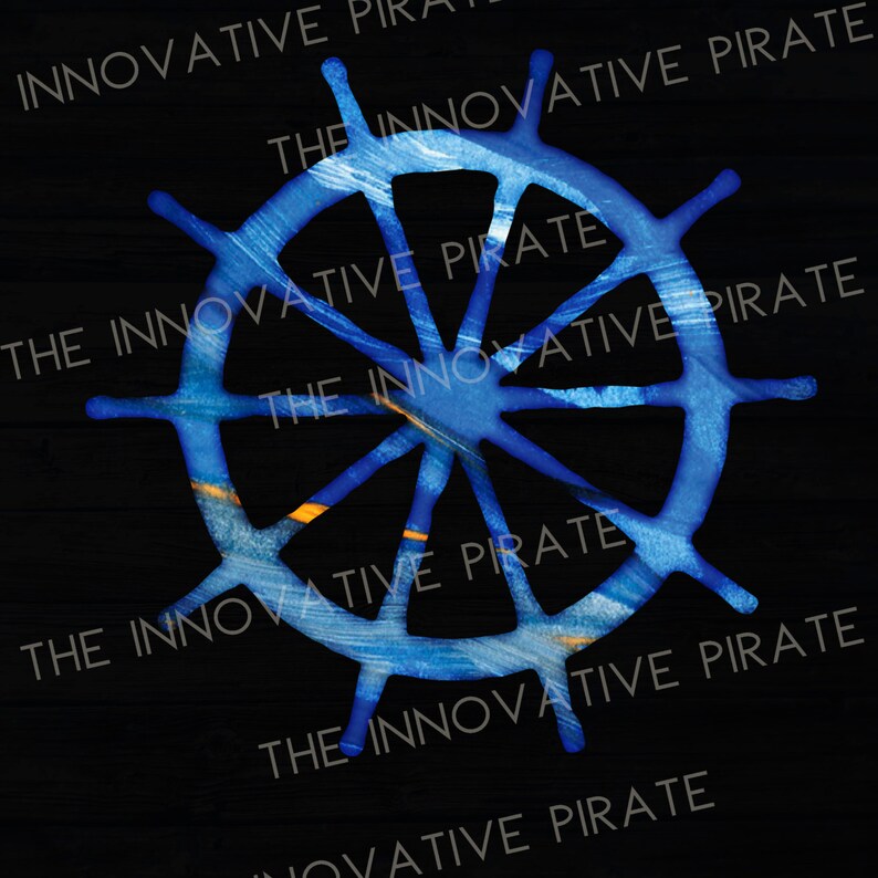 Watercolor Ship Wheels Clipart Pack Watercolor Clip Art - Etsy