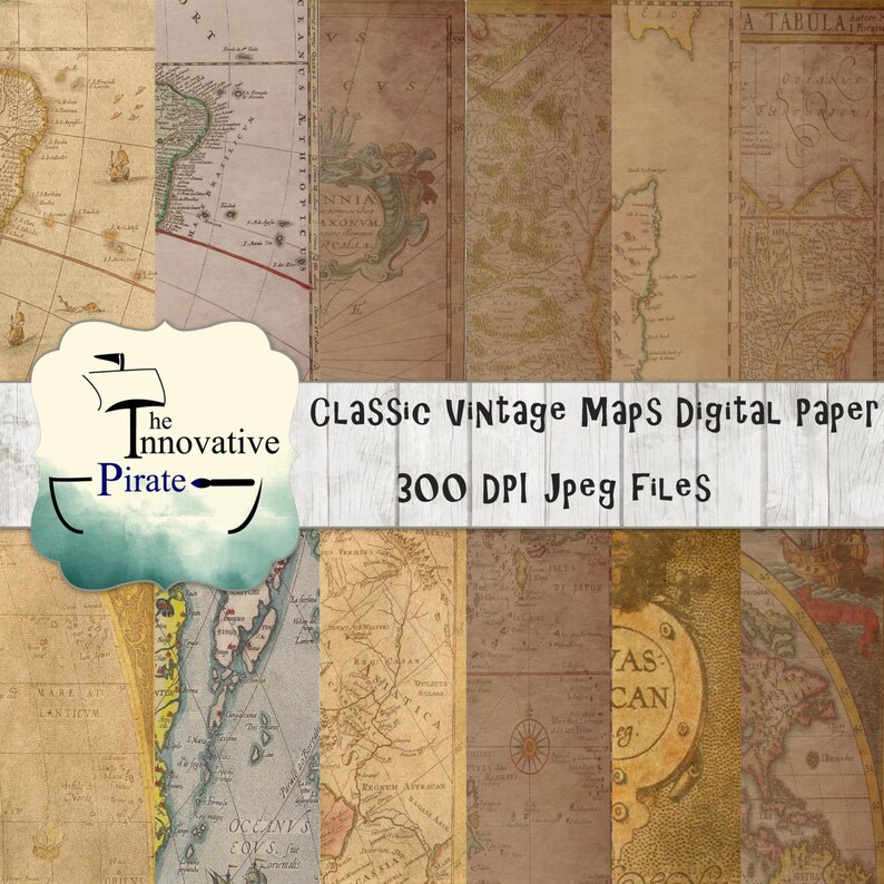Classic Vintage Maps Digital Pape Old Maps Textures Digital - Etsy
