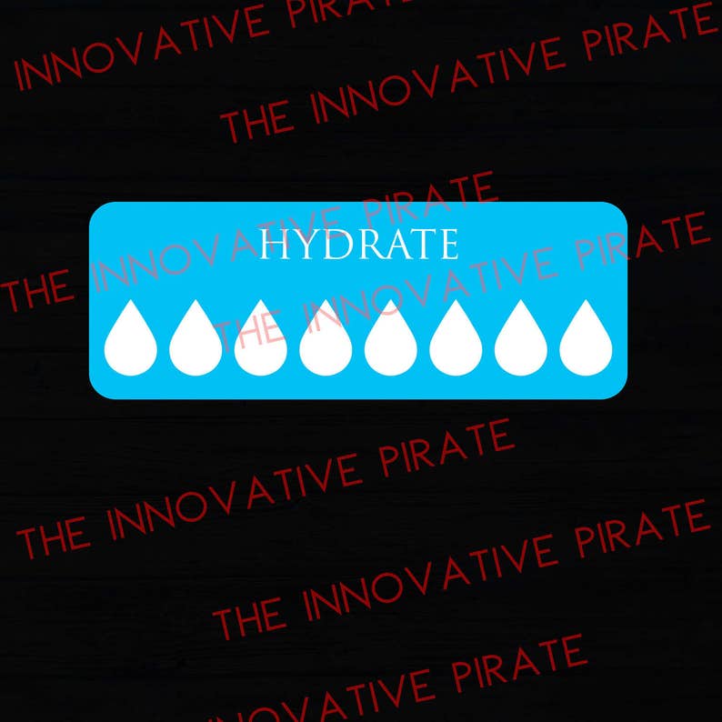 Rainbow Hydration Reminders Clipart Pack - Hydration Reminders Stickers ...