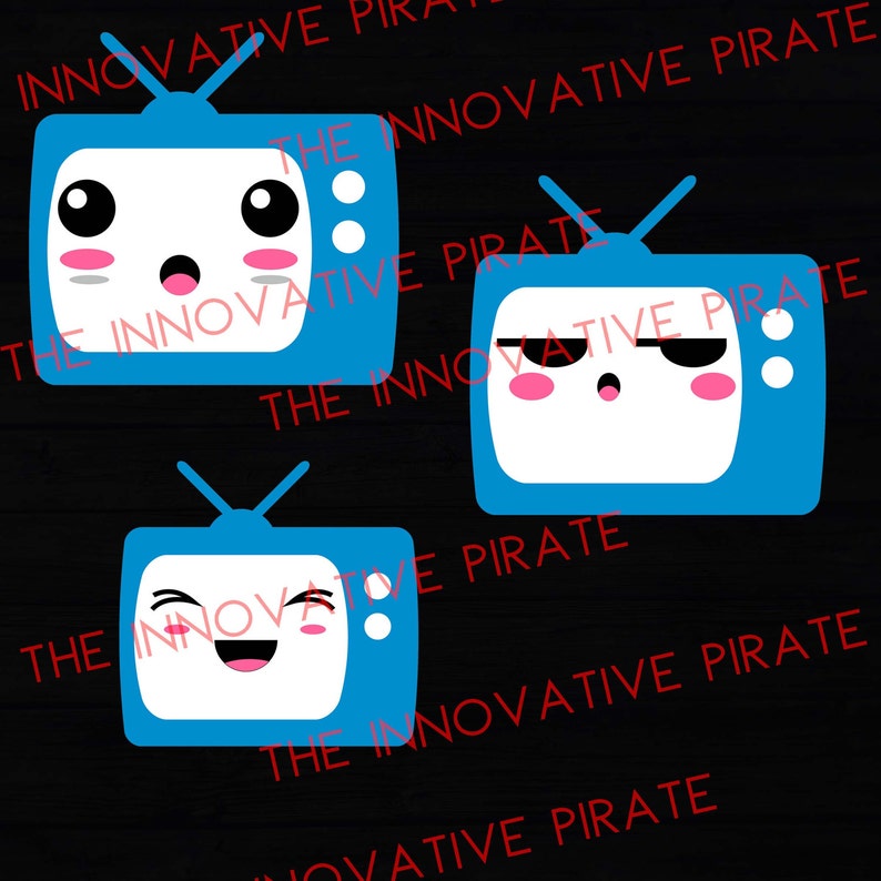 Kawaii TV Clipart - Kawaii Television Clip Art - Cute Television Sets ...