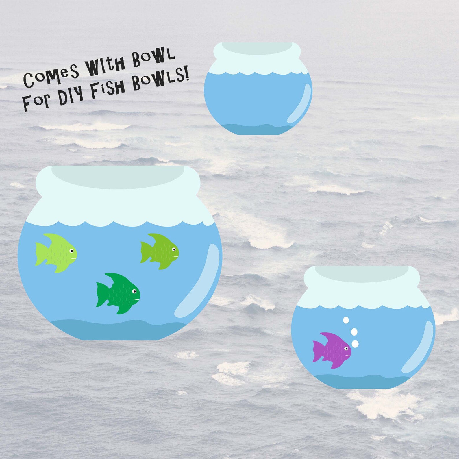 Rainbow Fish Clipart Pack Colorful Fish Clip Art Fish Bowl - Etsy