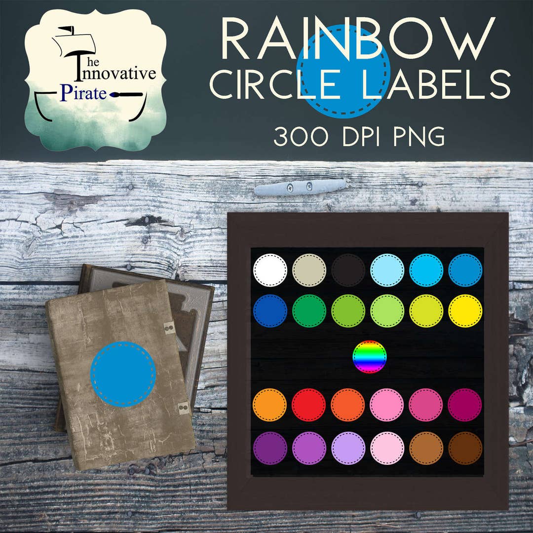 Rainbow Circle Labels Clipart Pack - Circle Clip Art - Circle Clipart ...