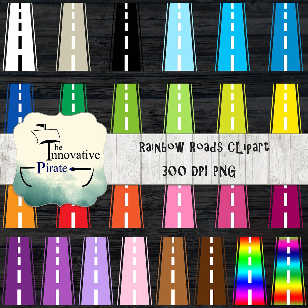 Road Clipart - Road Clip Art - Street Clip Art - Car Favor Tags - Race ...
