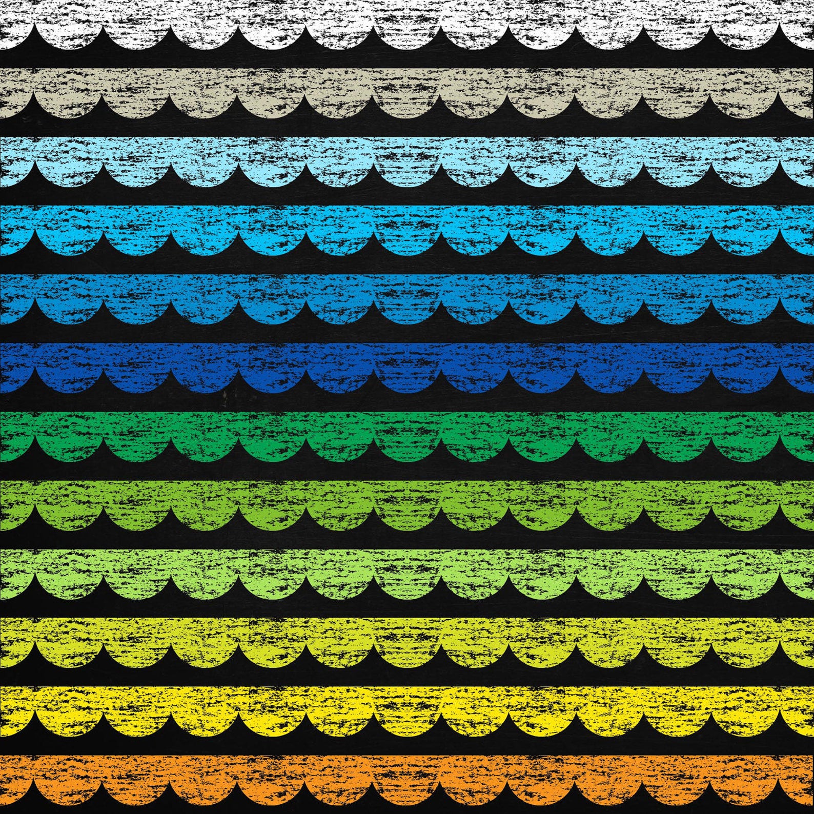 Rainbow Chalk Scalloped Border Pack - Colorful Borders - Scallop Banner ...