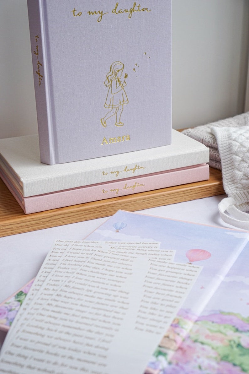 Personalized Baby Journal 'to My Daughter' - Keepsake Prompted ...