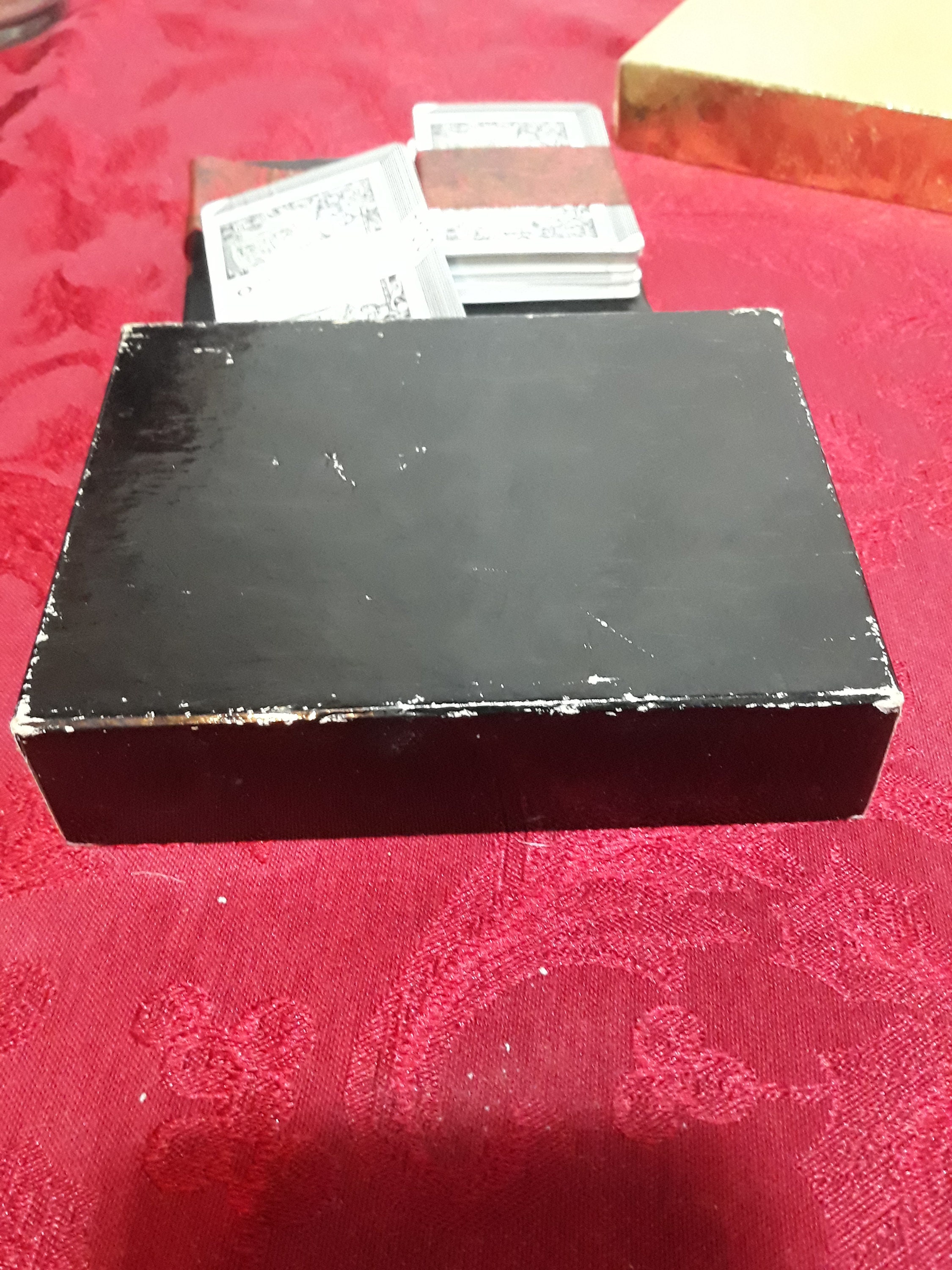 1969 Red VINYL CARD CASE Double Deck Playing Card Case With - Etsy