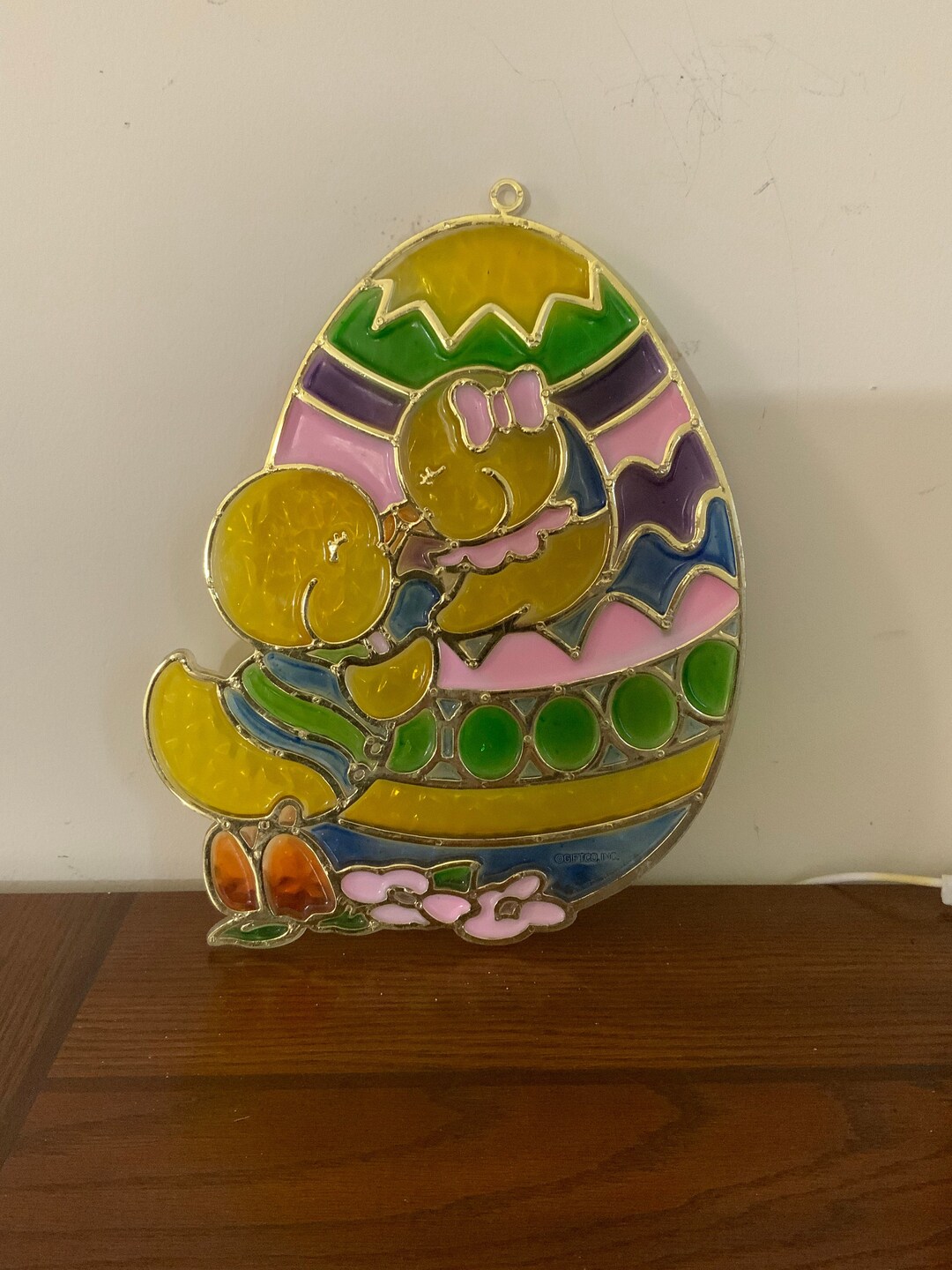 Vintage Giftco Inc Plastic EASTER EGG & Chicks SUNCATCHER - Etsy