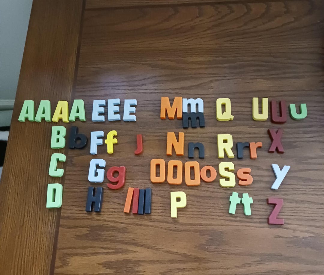 ALPHABET LETTER MAGNETS, Vintage Refrigerator Magnets Lot of 42 ...