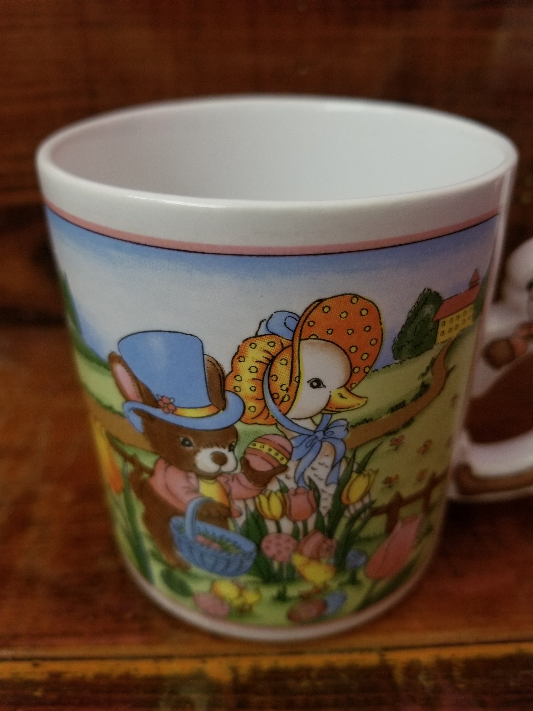 EASTER BUNNY Rabbit MUG, Peter Rabbit and Friends Coffee Mug W Rabbit ...