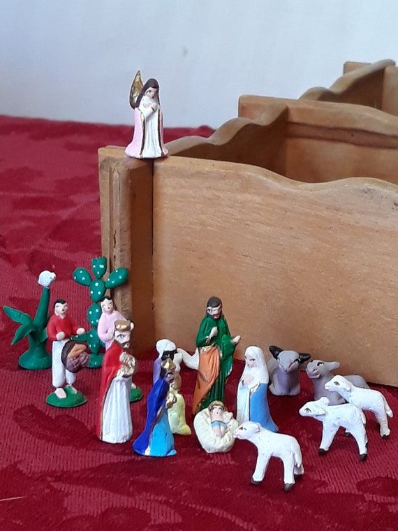 HANDCRAFTED MINIATURE NATIVITY Set Mini Handpainted Nativity | Etsy