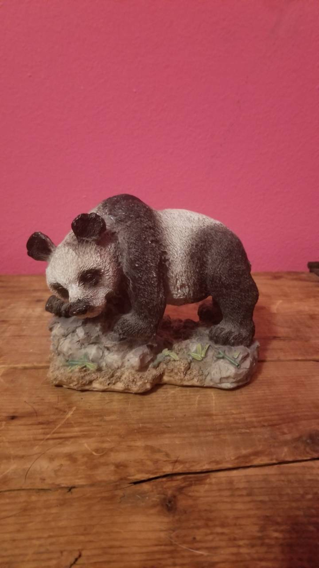 Vintage Resin PANDA BEAR FIGURINE, Vintage Home Decor, Gift for Panda ...