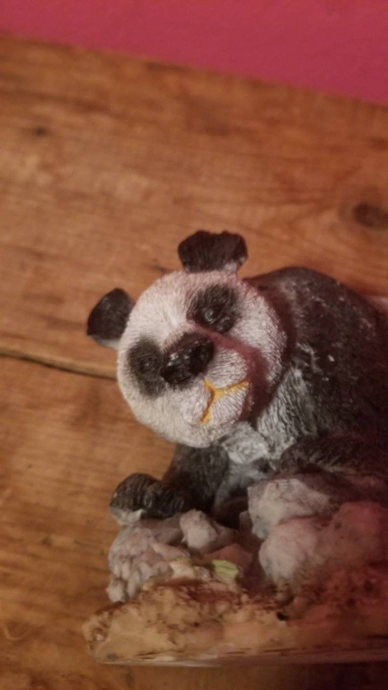 Vintage Resin PANDA BEAR FIGURINE, Vintage Home Decor, Gift for Panda ...