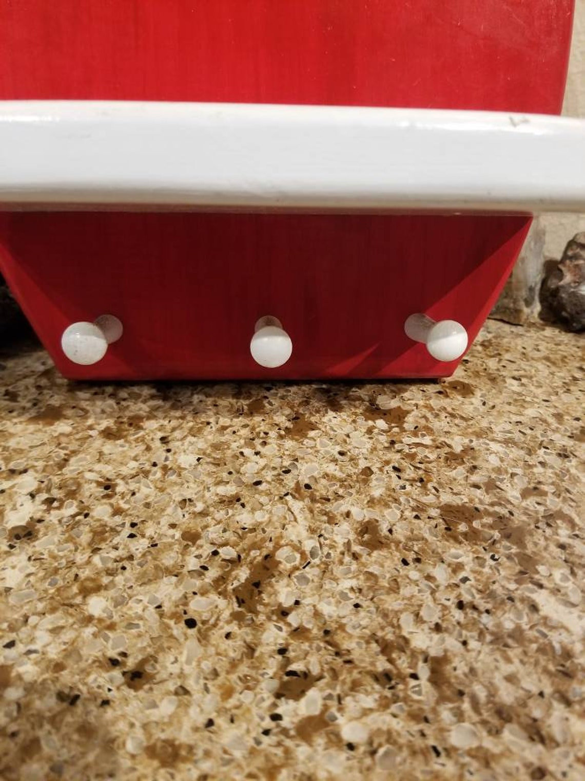 Vintage Rustic WOODEN APPLE Shaped SHELF With 3 Hanging Pegs - Etsy