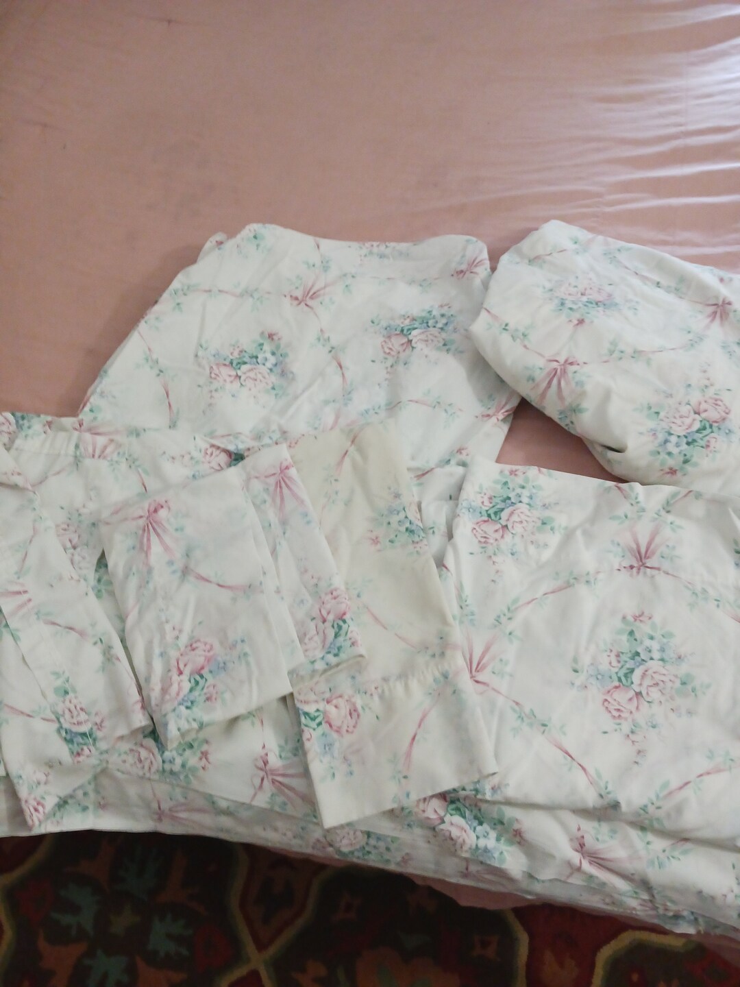 Vintage Pair of JC Penny's TWIN SHEET Sets, Vintage Floral Kid's Sheets ...