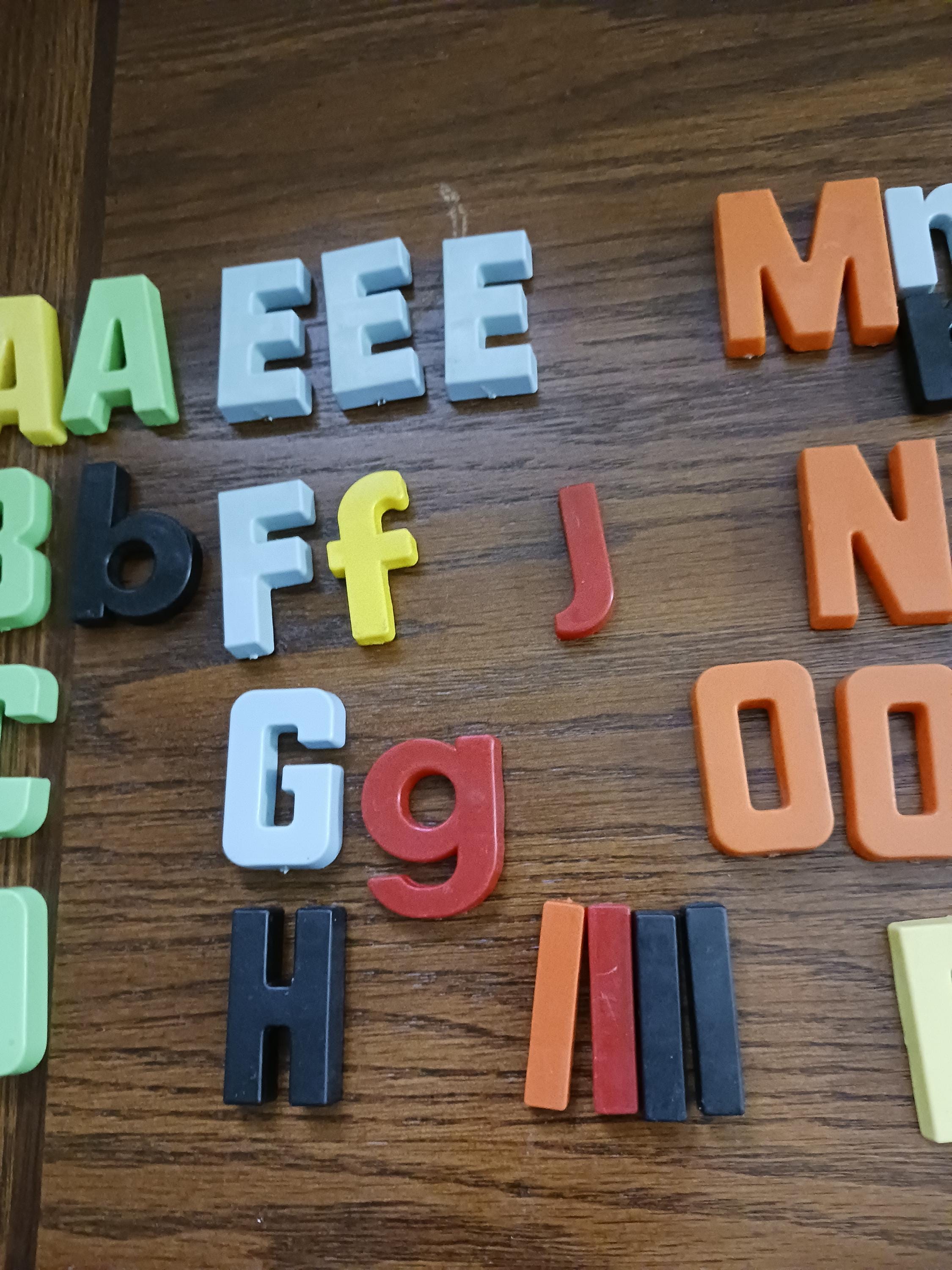 ALPHABET LETTER MAGNETS, Vintage Refrigerator Magnets Lot of 42 ...