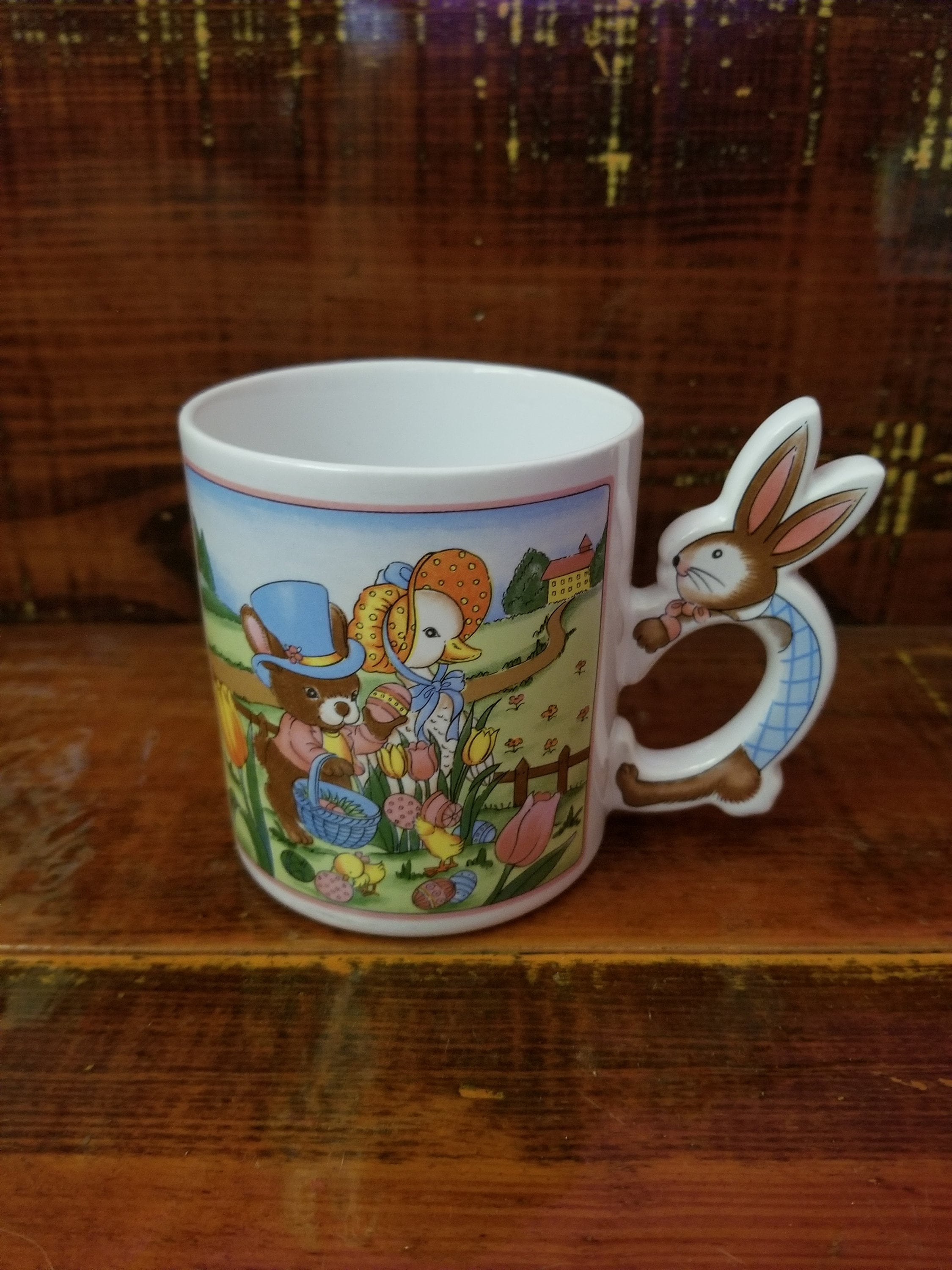 EASTER BUNNY Rabbit MUG, Peter Rabbit and Friends Coffee Mug W Rabbit ...