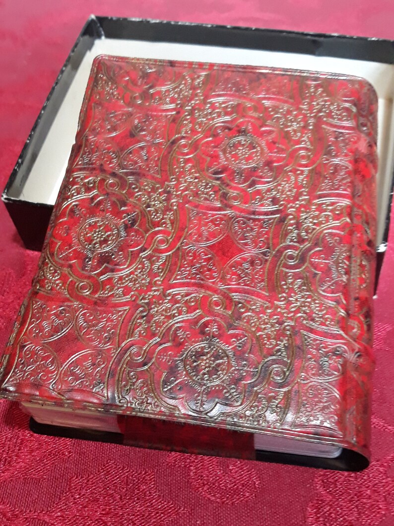 1969 Red VINYL CARD CASE Double Deck Playing Card Case With - Etsy