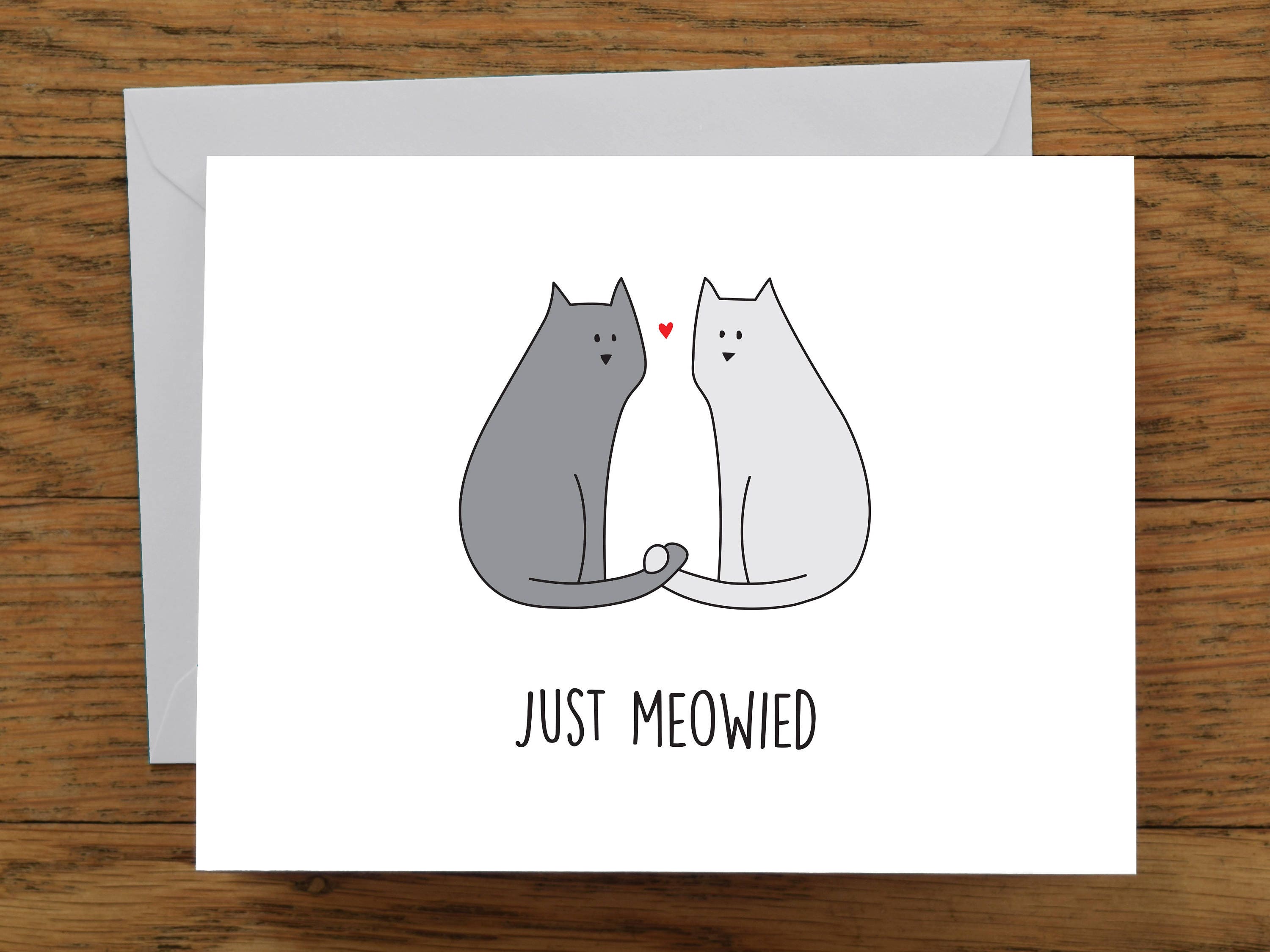 Wedding Card | INSTANT DOWNLOAD DIY | Cat | Kitten | Funny | Romantic ...
