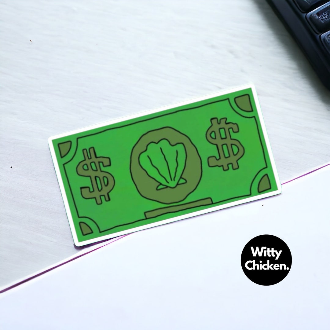 Crabby Bucks Money Dollar Sticker, Sponge Bob Fan Art, Classic TV Shows ...