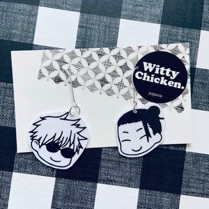 Gojo Satoru & Geto Suguru Earrings, JJK Inspired Jewelry, Jujutsu ...