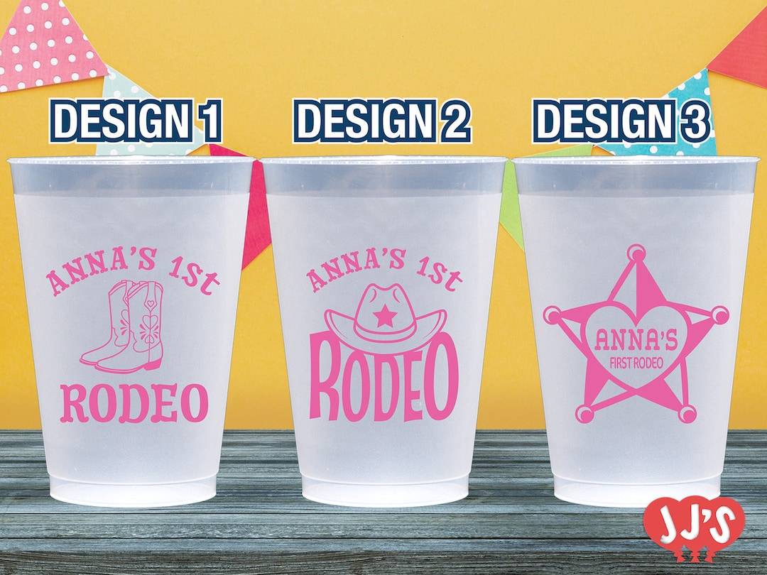 My First Rodeo Party Custom Frosted Cups (one Color Print Only) - Etsy