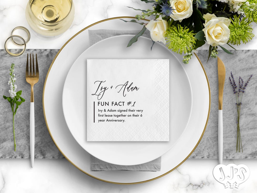 Fun Fact Calligraphy Custom and Personalized Wedding, Engagement or ...