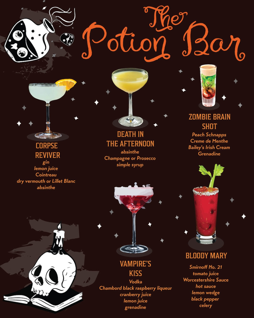 Personalized Potion Bar Halloween Drinks Sign for Bar or Cocktail Party ...