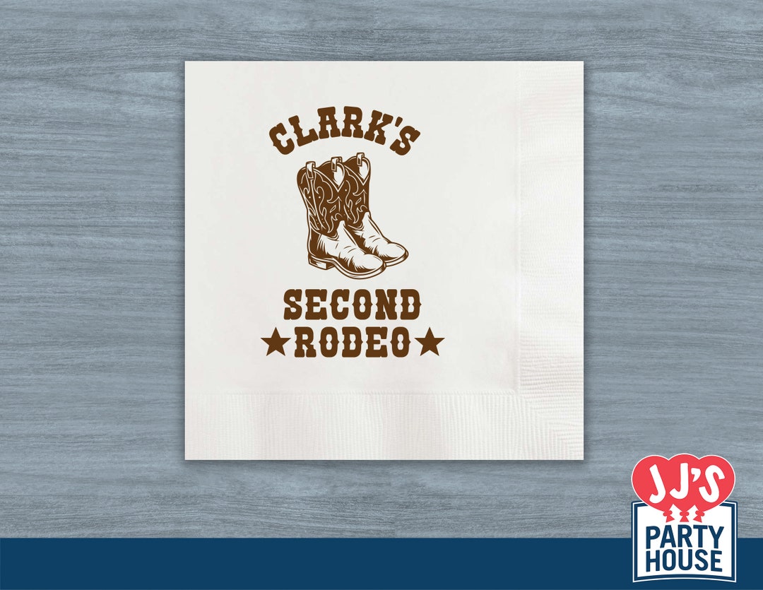 Second Rodeo Personalized Birthday Napkins - Etsy