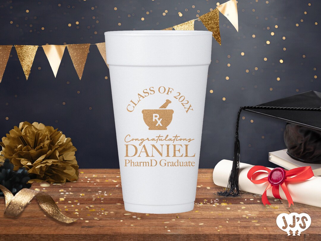 Pharmacy School Cups Personalized Graduation Foam Cups - Etsy