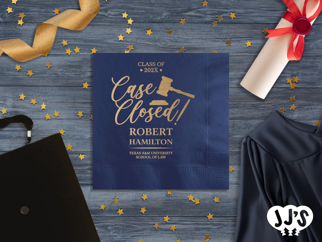 Case Closed Law School Personalized Graduation Napkins - Etsy