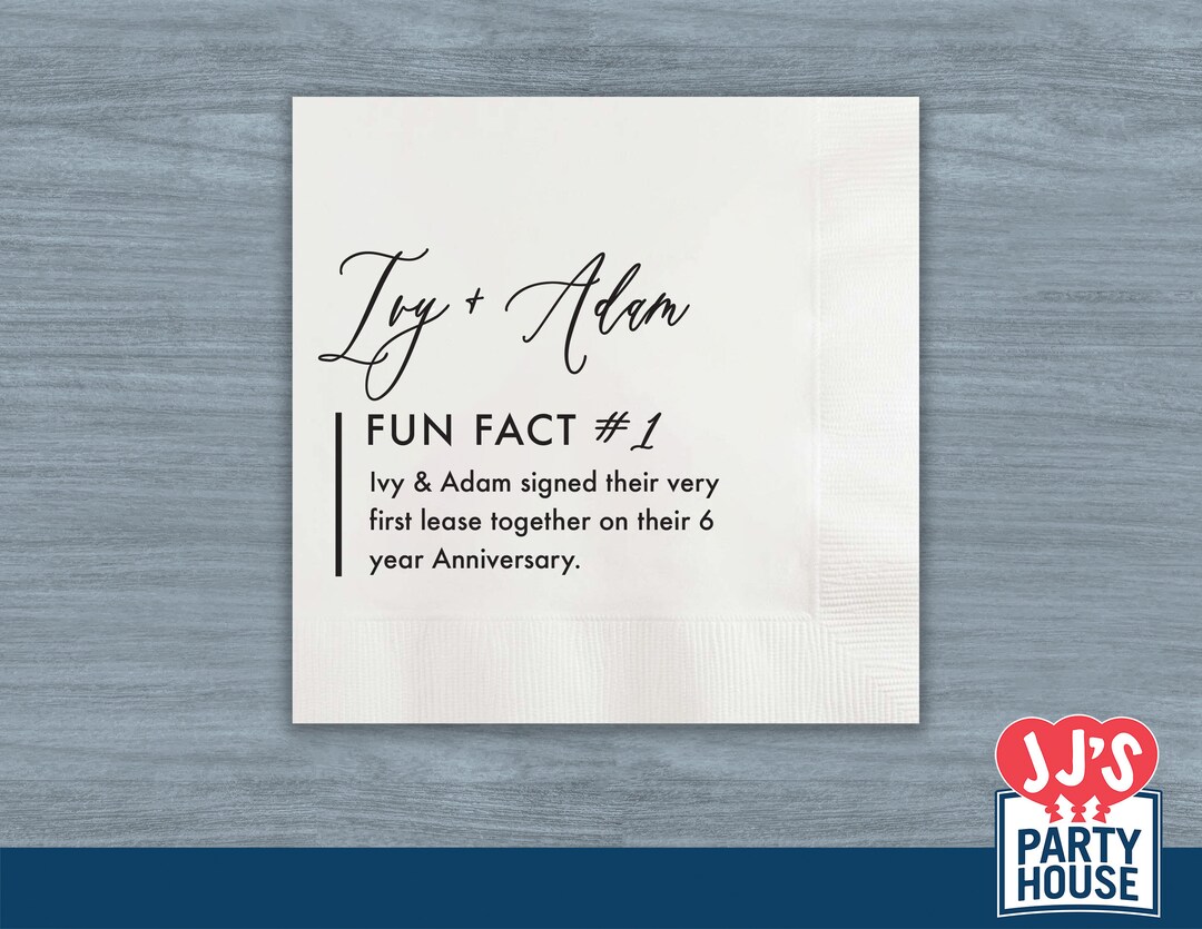 Fun Fact Calligraphy Custom and Personalized Wedding, Engagement or ...