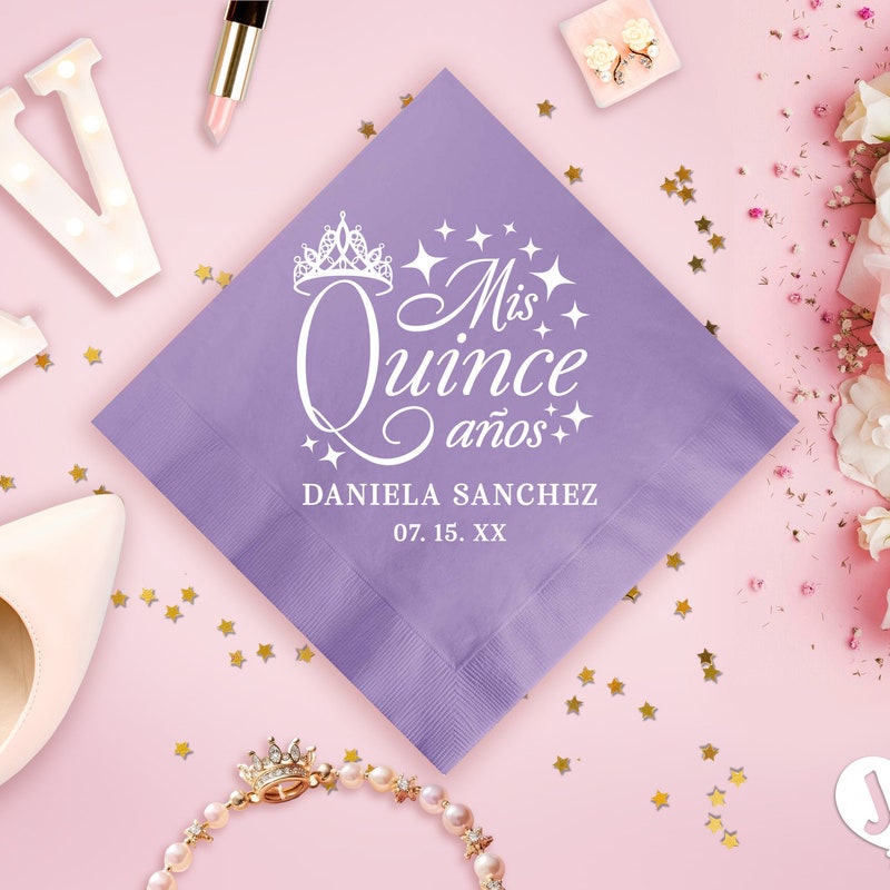 Pink Quinceanera Napkins - Etsy