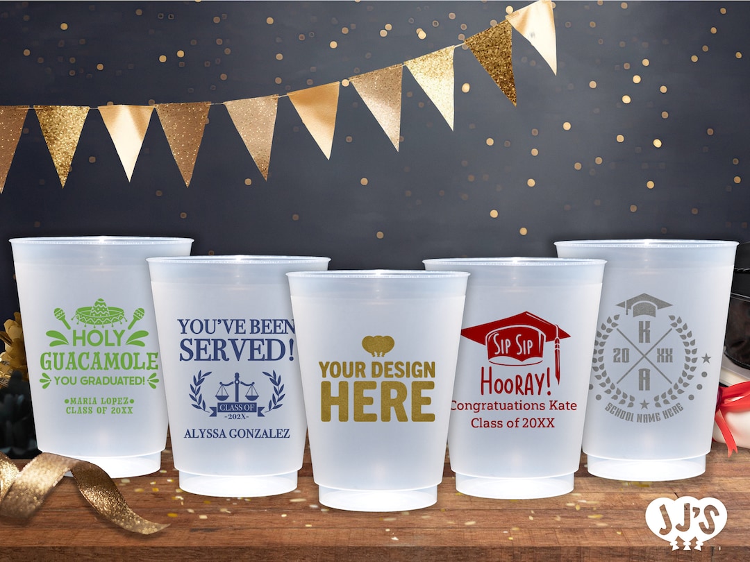 Personalized Graduation Party Cups, Frosted Class of 2026 Favors - Etsy