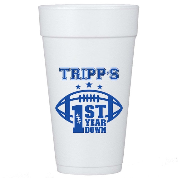 First Down 1st Birthday Custom and Personalized Football | Etsy